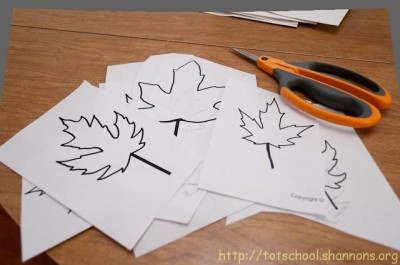 Spin Art Leaves « Shannon's Tot School