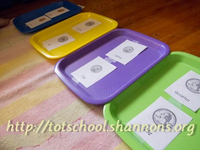 Sorting Coins (& U.S. Coin 3-Part Cards) « Shannon's Tot School