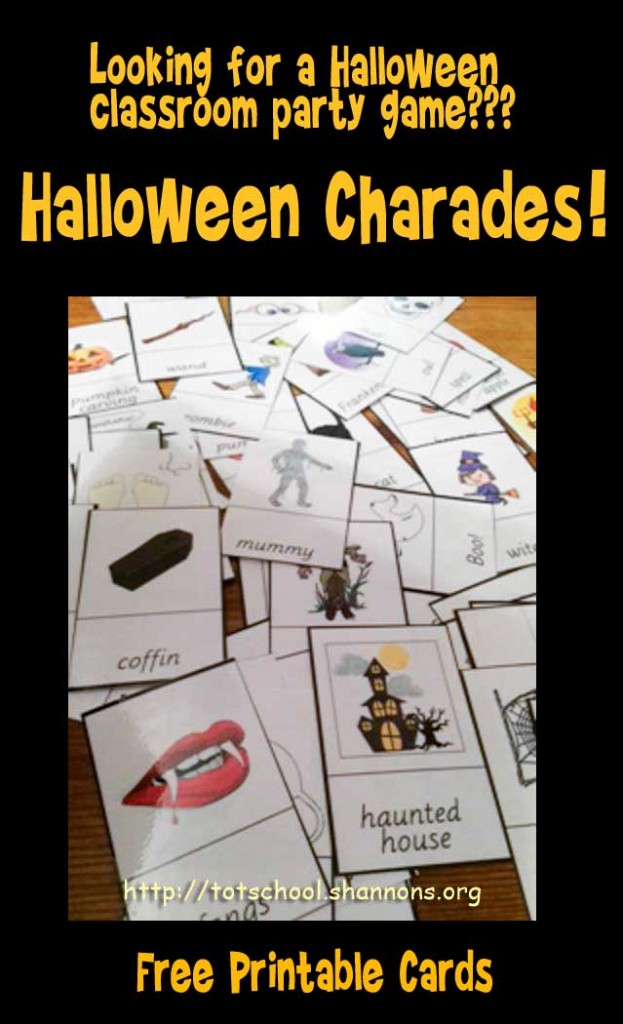 Halloween Charades Classroom Party Game « Shannon's Tot School