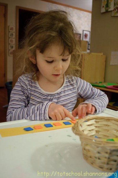 Foam Shape Patterns « Shannon's Tot School