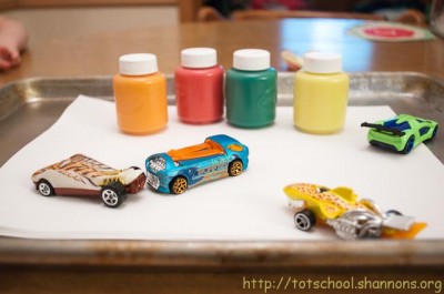 Modern Art with a Matchbox Car « Shannon's Tot School