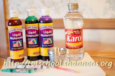 Corn Syrup Painting « Shannon's Tot School