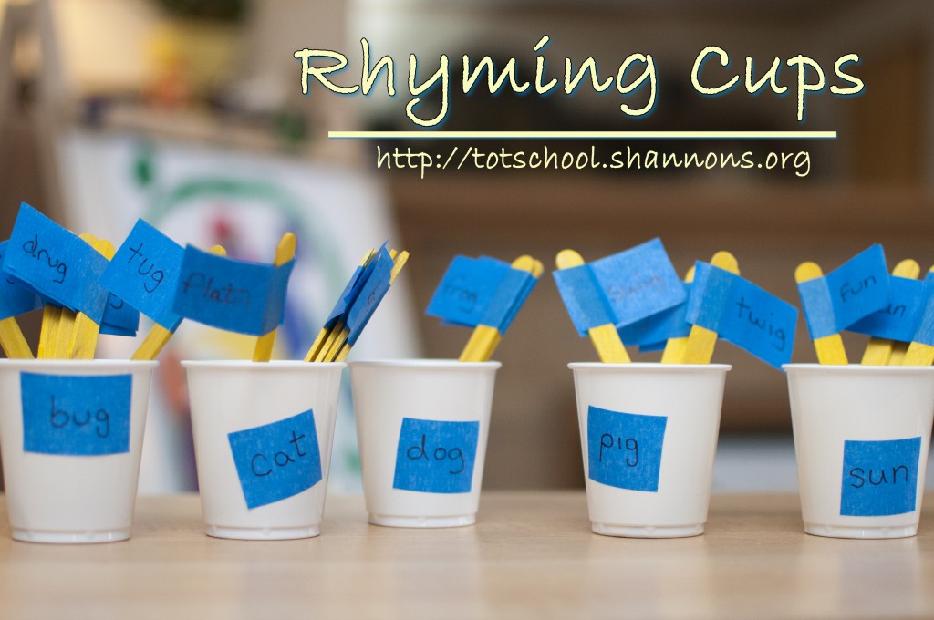 Rhyming Cups « Shannon's Tot School